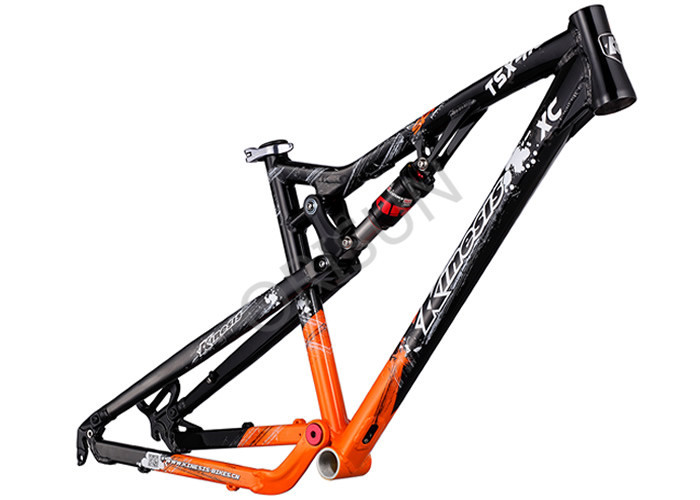 Aluminum XC Full Suspension Bike Frame 100mm Travel 4 - Linkage Structure