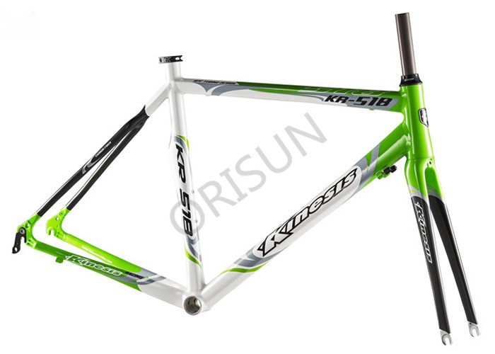 Custom Aluminum Alloy Racing Bicycle Frame , 50cm Road Race Bike Frames