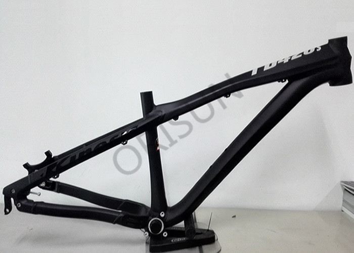 Black 26er Aluminum Dirt Jump Bike Frame Customized Painting Design